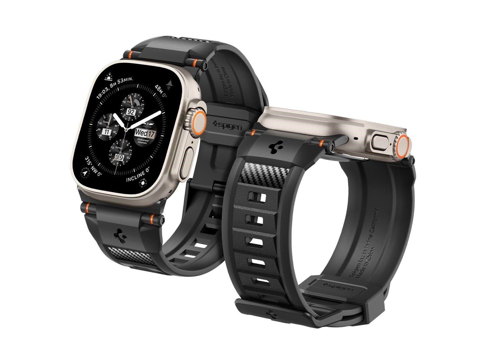 Spigen Rugged Ultra Band - matte black - Apple Watch 49mm/46mm/45mm ...