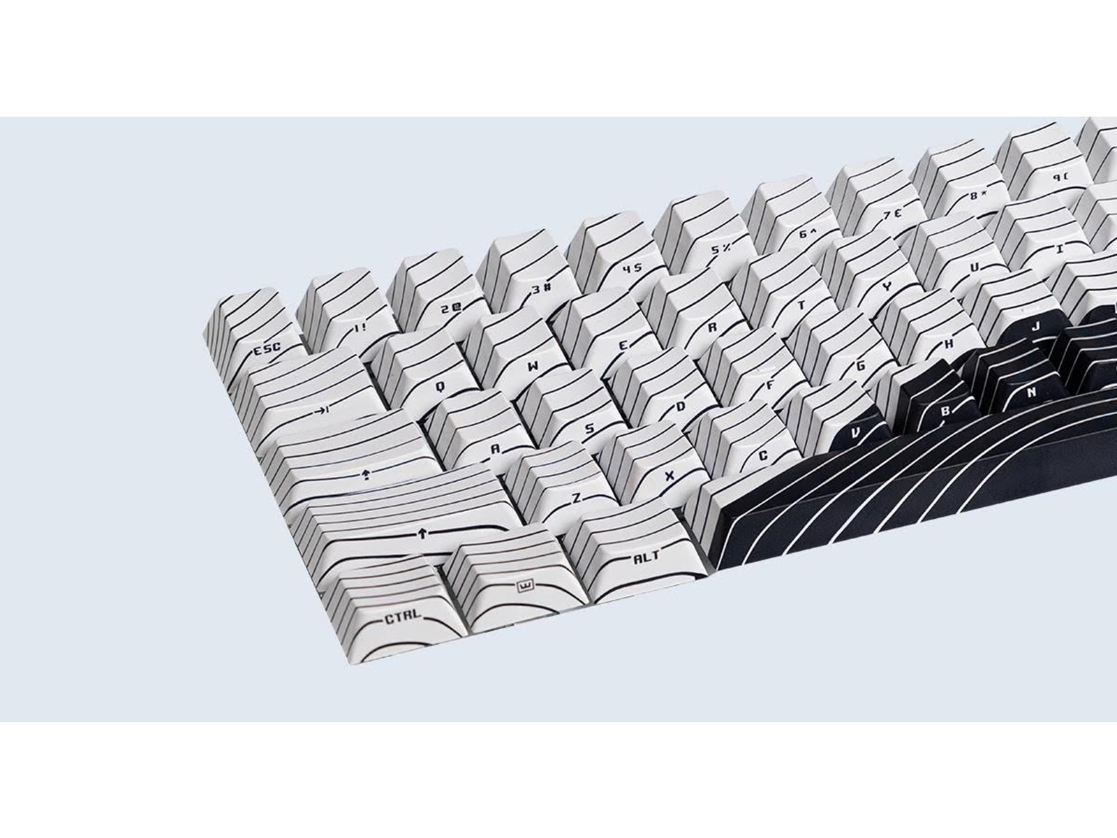 Wooting Magnetic Waves ANSI Keycaps - Black & White edition - Keycaps ...