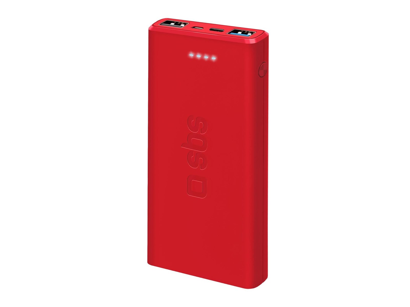 SBS Fast Charge Power Bank. 10.000 mAh Red Powerbank (Akku) - 10000 mAh