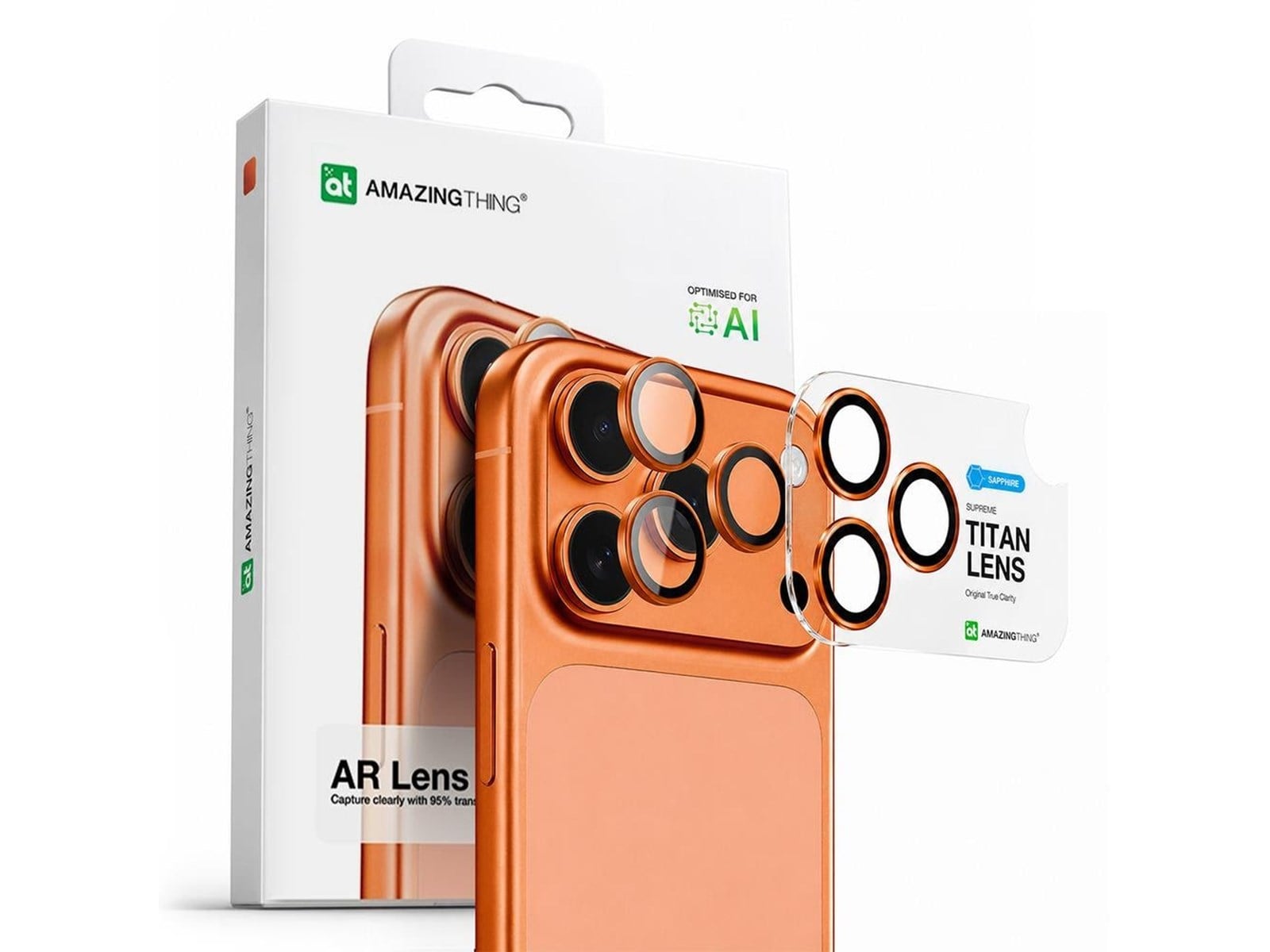 AmazingThing AR Sapphire Camera Lens Glass for iPhone 17 Pro / Pro Max ...
