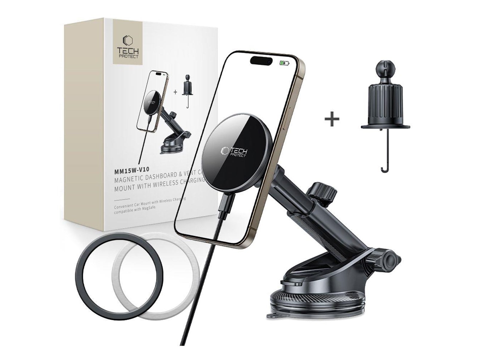 Tech-Protect mm15W-V10 Magnetic MagSafe Car Mount for Cockpit ...
