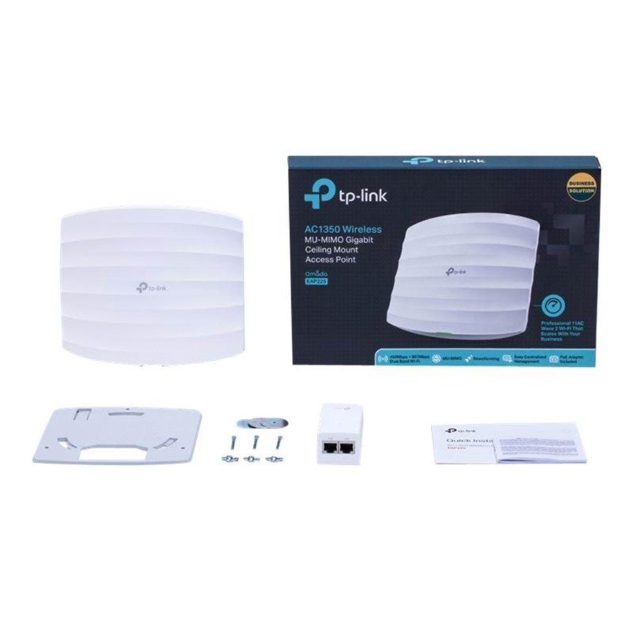 TP-Link EAP225 AC1350 Wireless MU-MIMO Gigabit Ceiling Mount Access Point