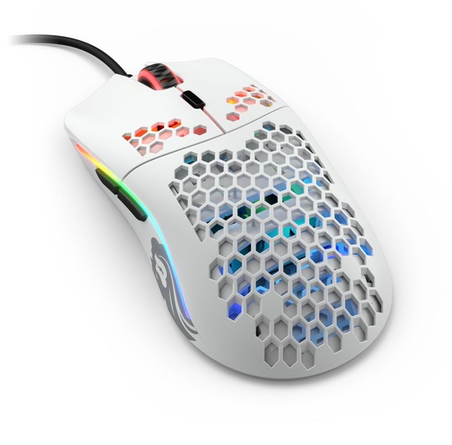 Glorious Model O- (Small) - Matte White - Gaming Maus (Weiß mit RGB)