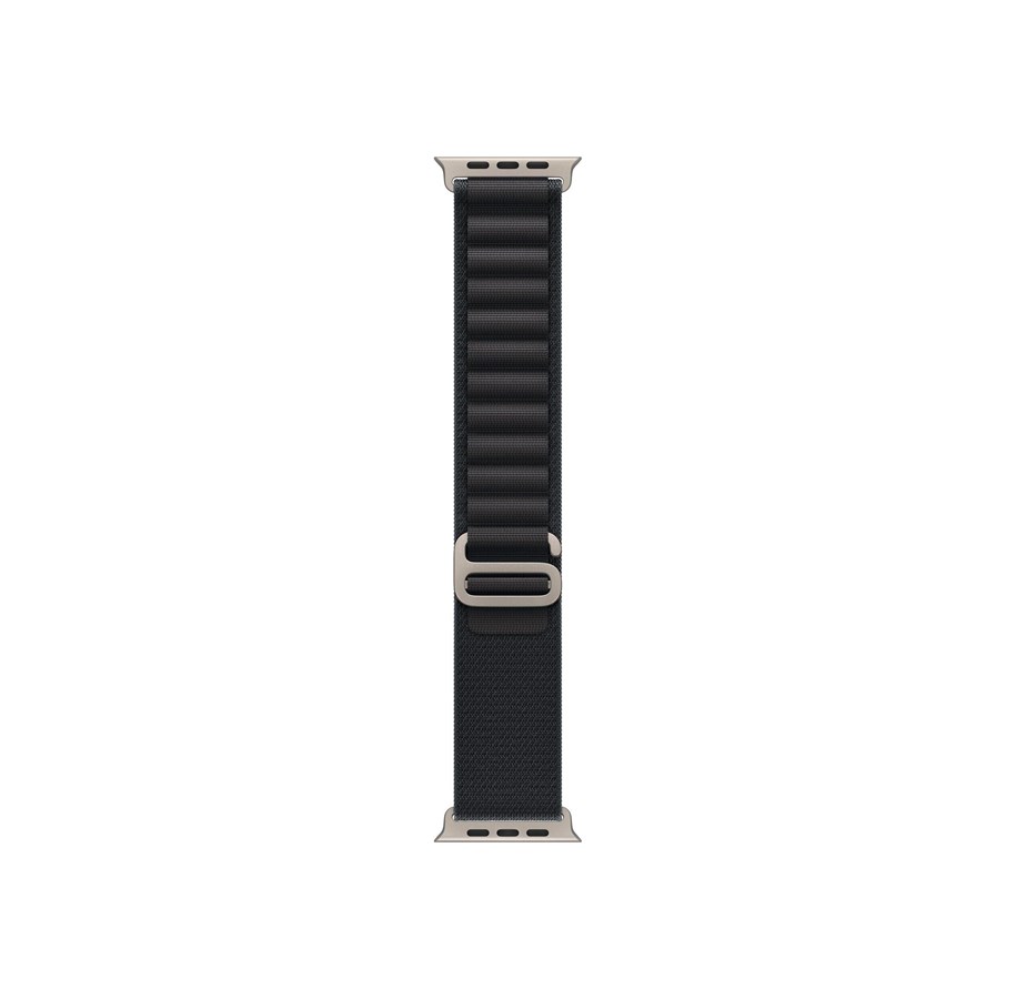 Apple 49mm Black Alpine Loop - Medium - Natural Titanium Finish
