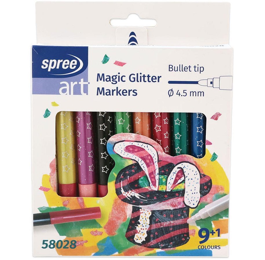 SPREE Magic Markers Glitter 9+1 colors | Günstig