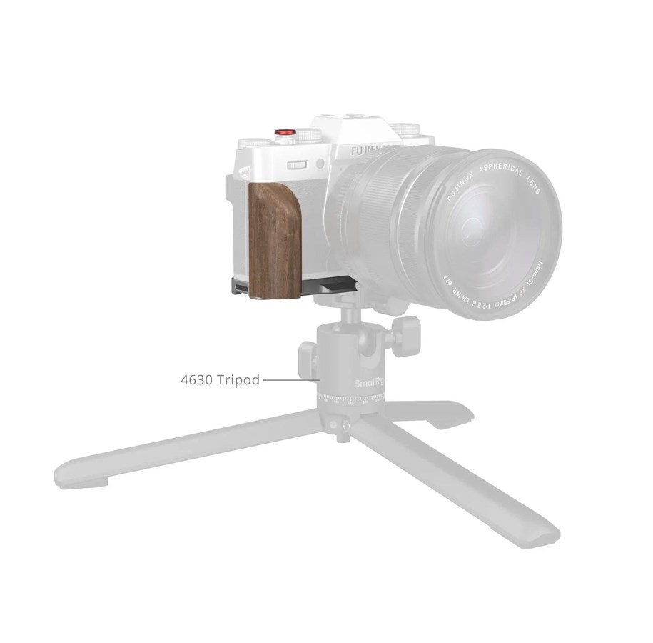 SmallRig 5667 L-Shaped Mount Plate with Wooden Handle for FUJIFILM T30 ...